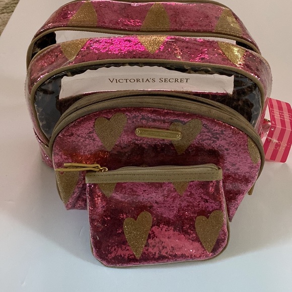 Victoria's Secret | Accessories | Victorias Secret Pink Sparkle Heart ...